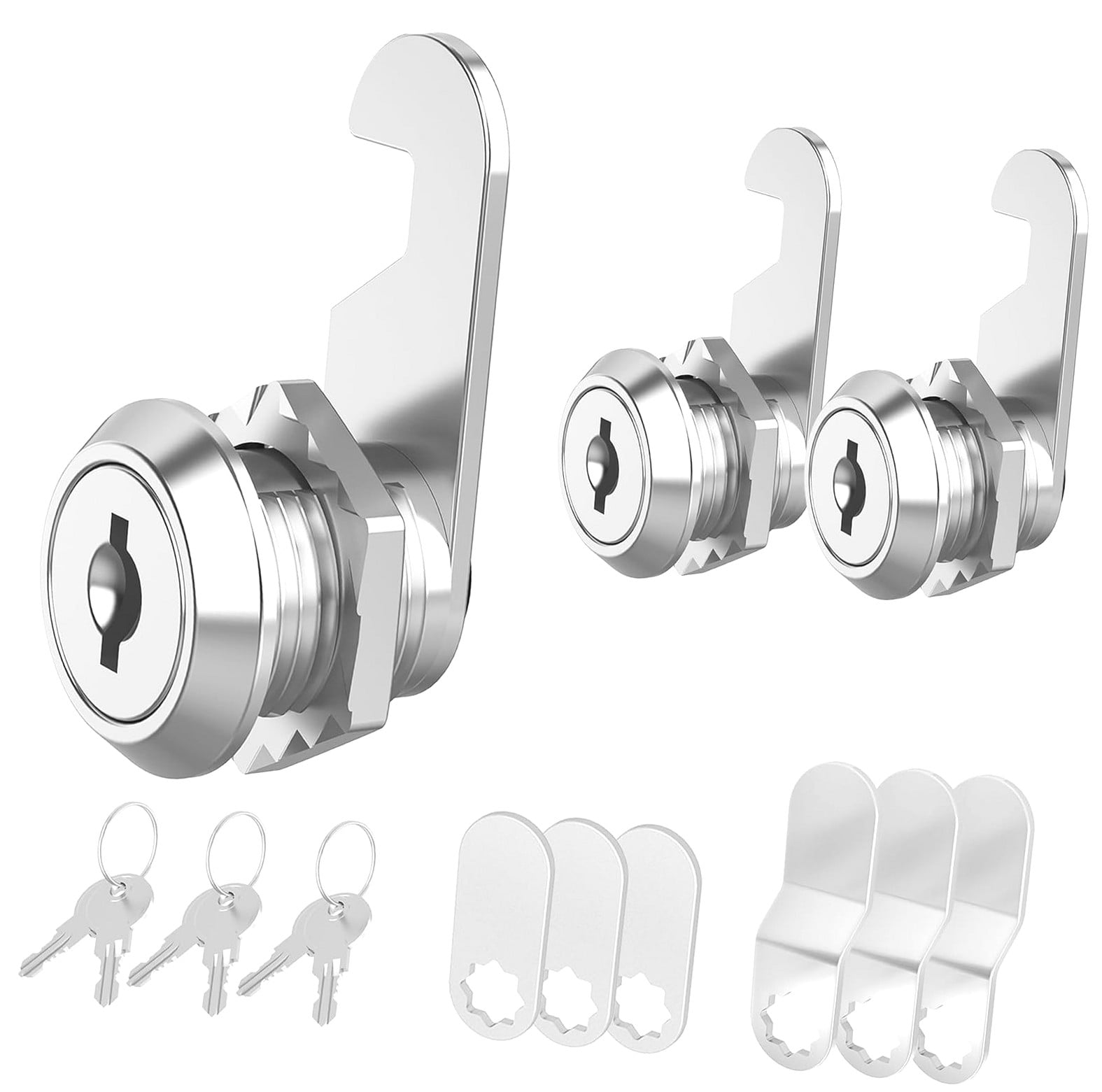 Hotbar 3 Pack with Key, 5/8-inch Cam Lock Keyed Alike, Cabinet Door ...