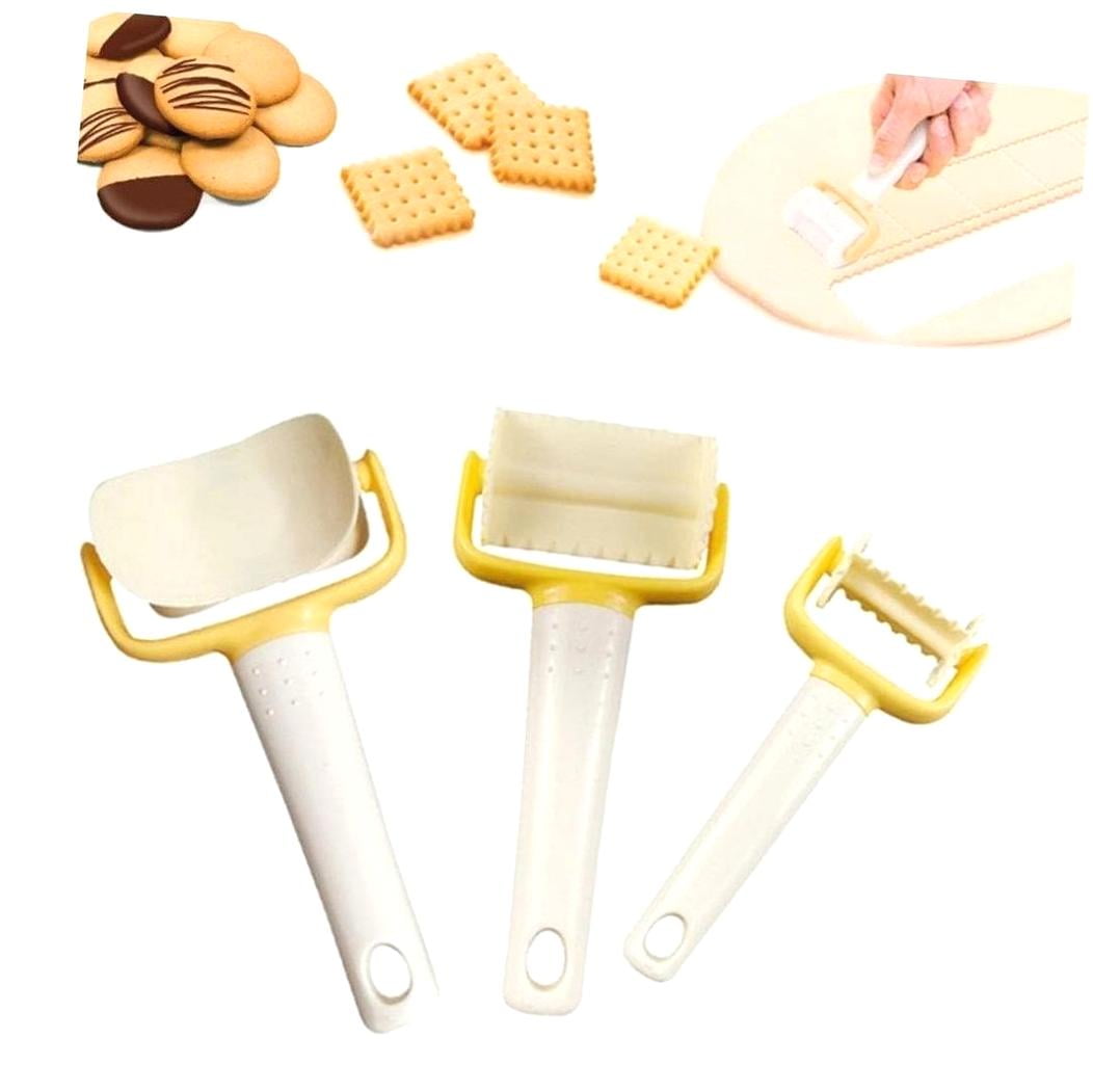 Hotbar 3-Piece Rolling Cookie and Fondant Biscuit Cutter Set - Walmart.com
