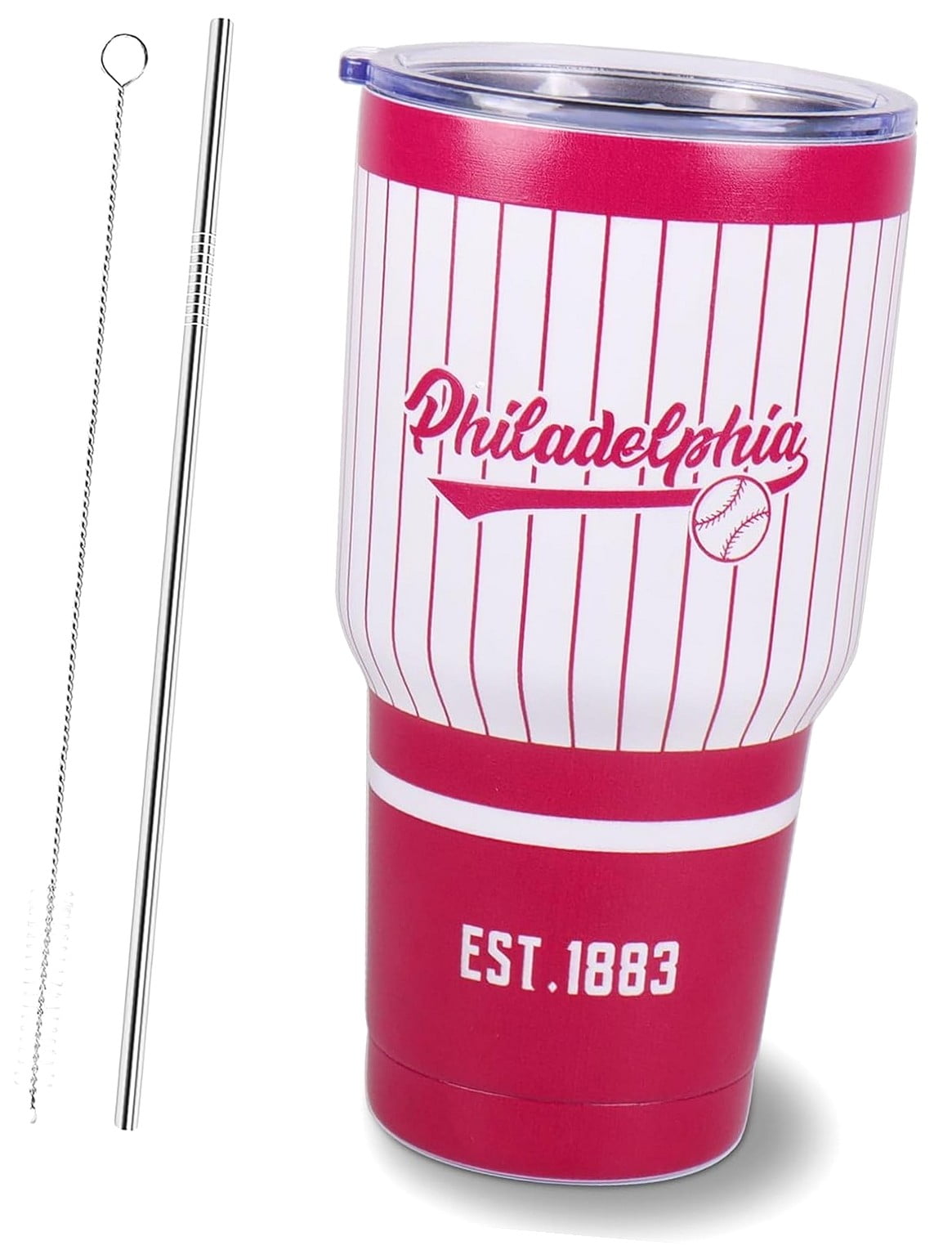 Hotbar 30-Ounce Gradient Color Baseball Insulated Mug, Maintains ...