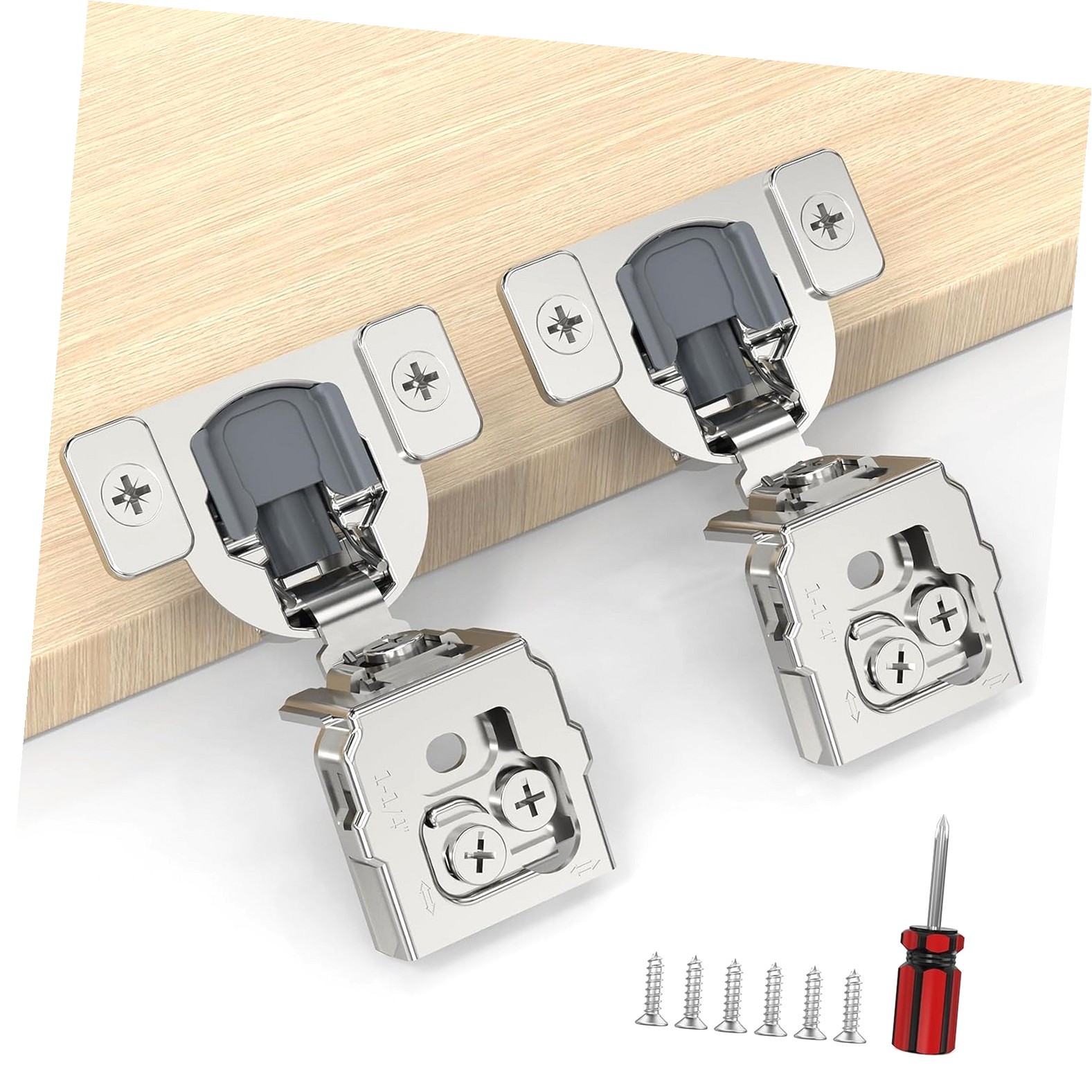 Hotbar 30 Pack 15 Pairs 1-1/4 inch Overlay Soft Close Hinges for Face ...