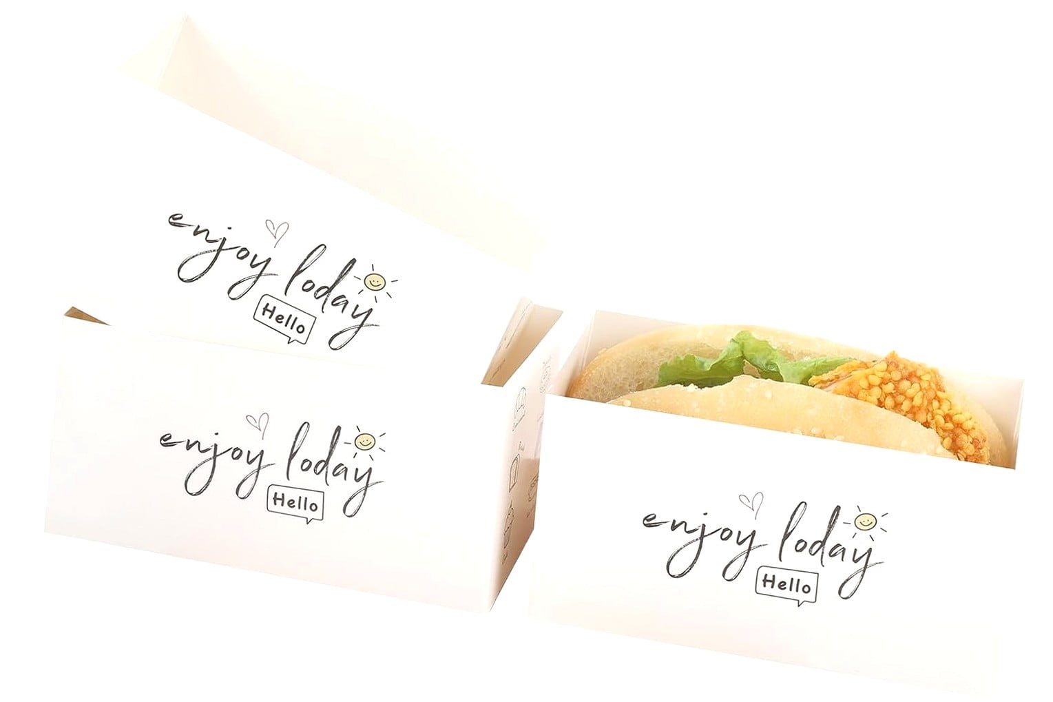 Hotbar 30 Pack Sandwich Take Out Boxes Paper Sandwich Packaging Boxes ...