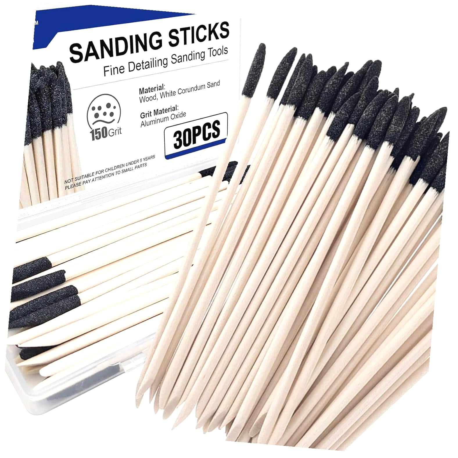 Hotbar 30 Pcs Sanding Sticks, Matchsticks Sanding Twigs, Detail ...