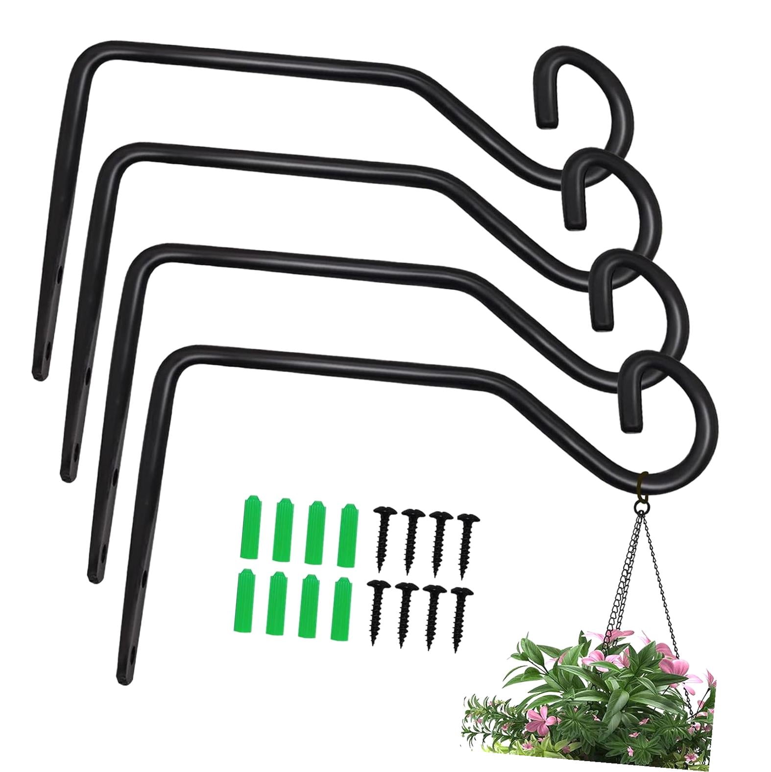 Hotbar 4 Pack Forged Straight Hook, Wall for Hanging Plants, Fence for ...