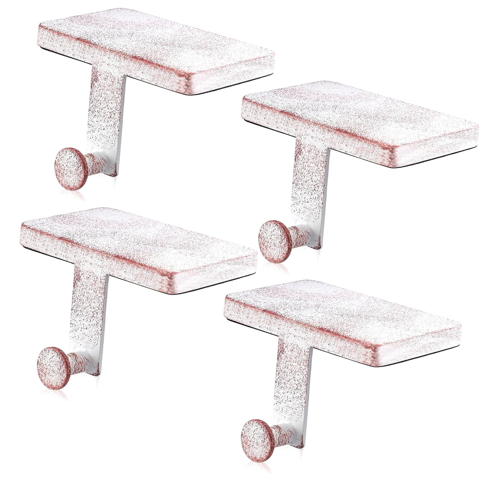 Hotbar 4-Piece Christmas Stocking Holders for Mantel, Retro Cast Iron ...