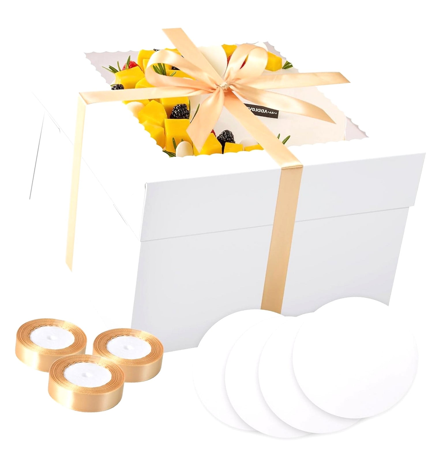 Hotbar 40 Pieces 12x12x8 Inches Cake Boxes with Cake Boards (20 Boxes ...