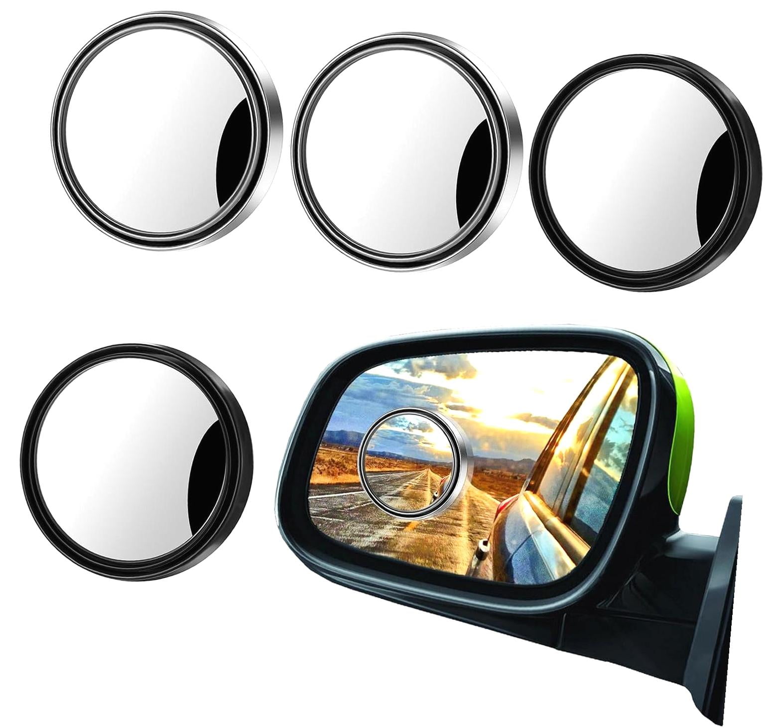 Hotbar 4Pcs Blind Mirror, 2" Round Convex Mirrors with Adjustable Wide ...