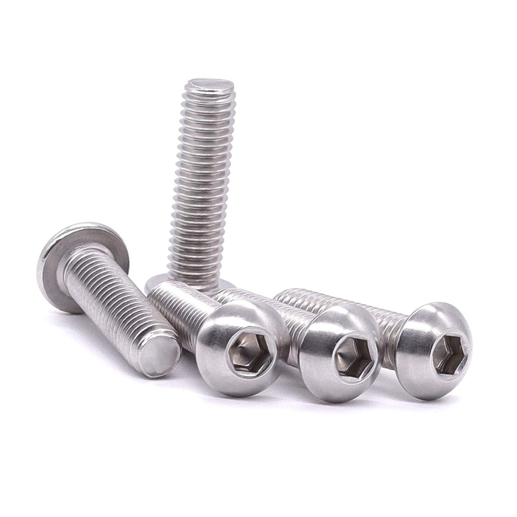 Hotbar 5/16-18 3/4" Button Cap Bolts Screws, 304 Steel 18-8, Full ...