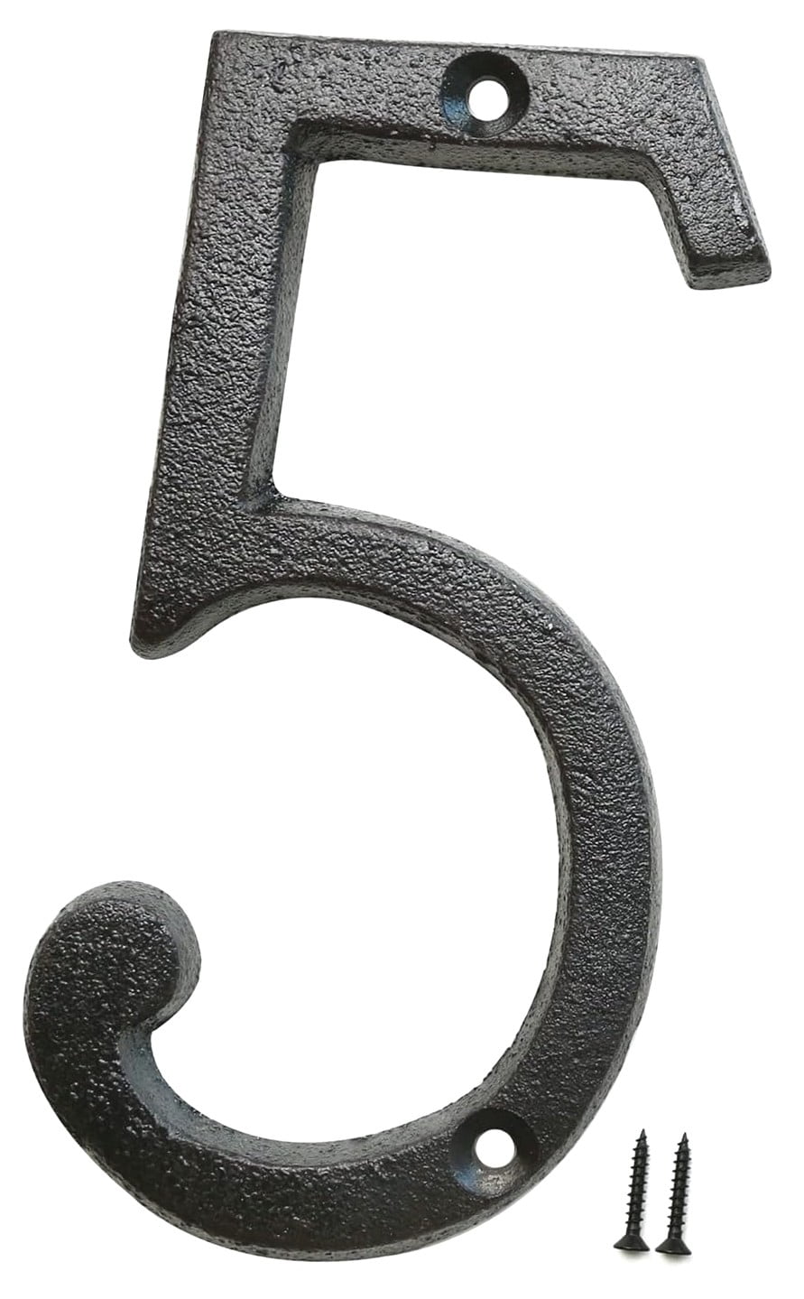 Hotbar 5.5 Inch Cast Iron House Number , Address Numbers, Metal House ...