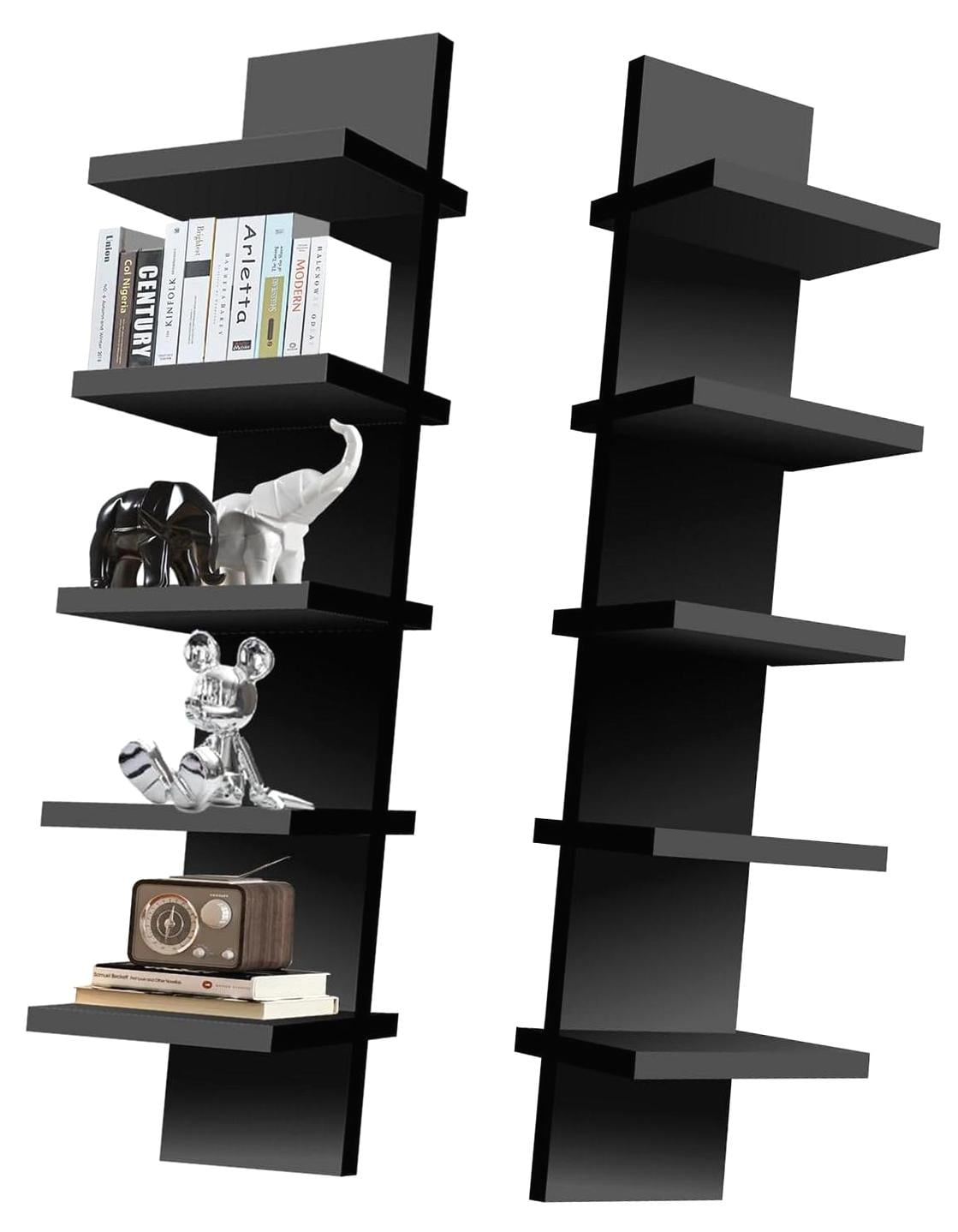 Hotbar 5 Tier Wall Shelf Unit, Decorative Vertical Wall Mount Shelving ...