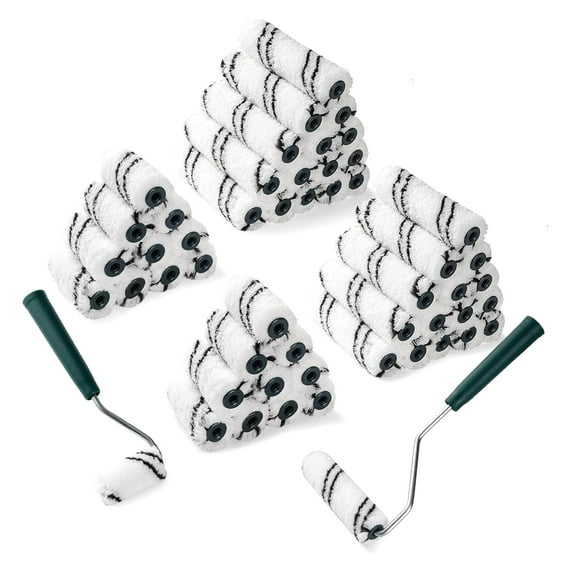 Hotbar 50 Pack 2 Inch and 4 Inch Microfiber Paint Roller Covers with 2 ...