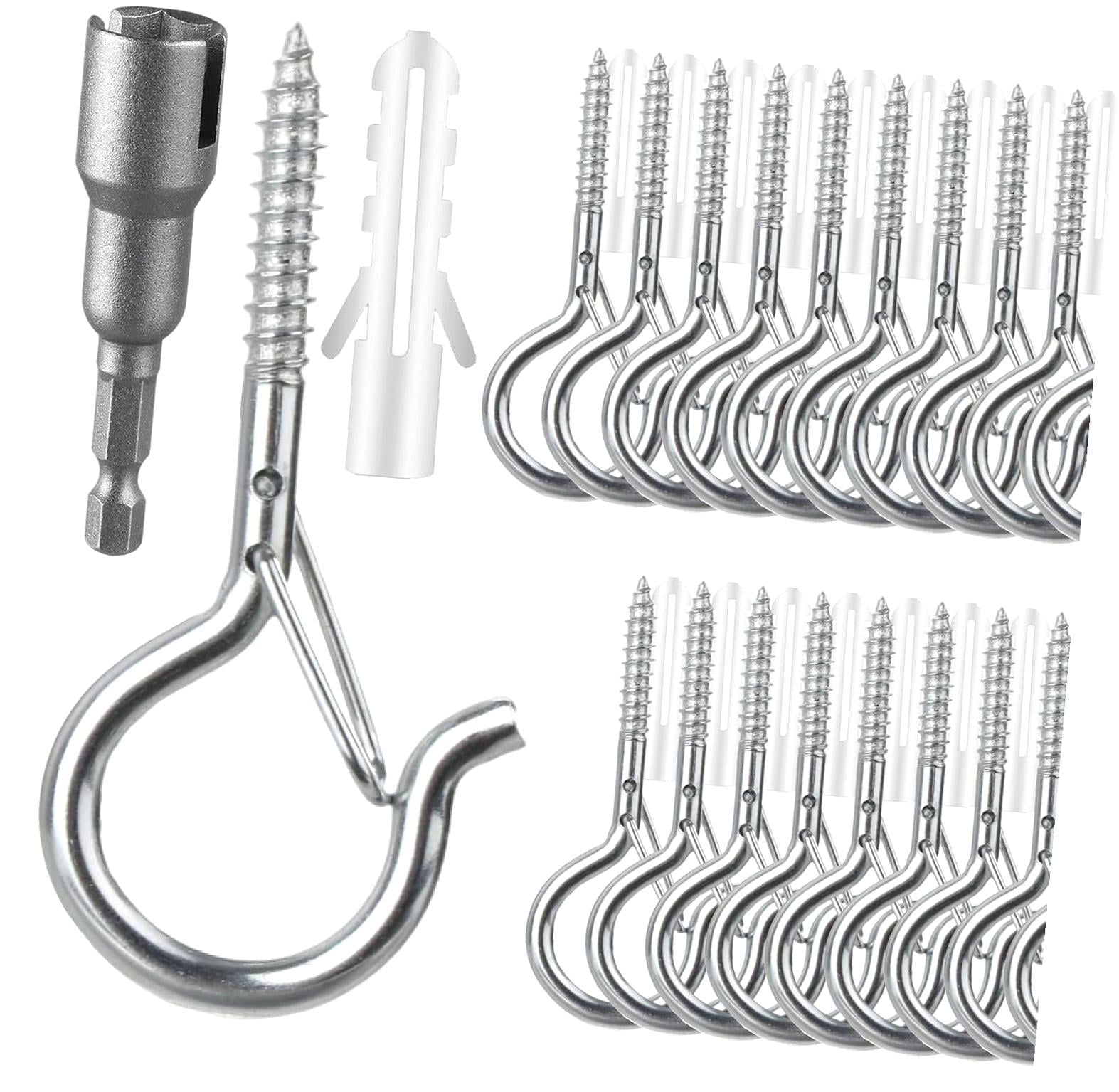 Hotbar 50 Pack Screw-in for String Lights, Q Hanger for , Swivel ...