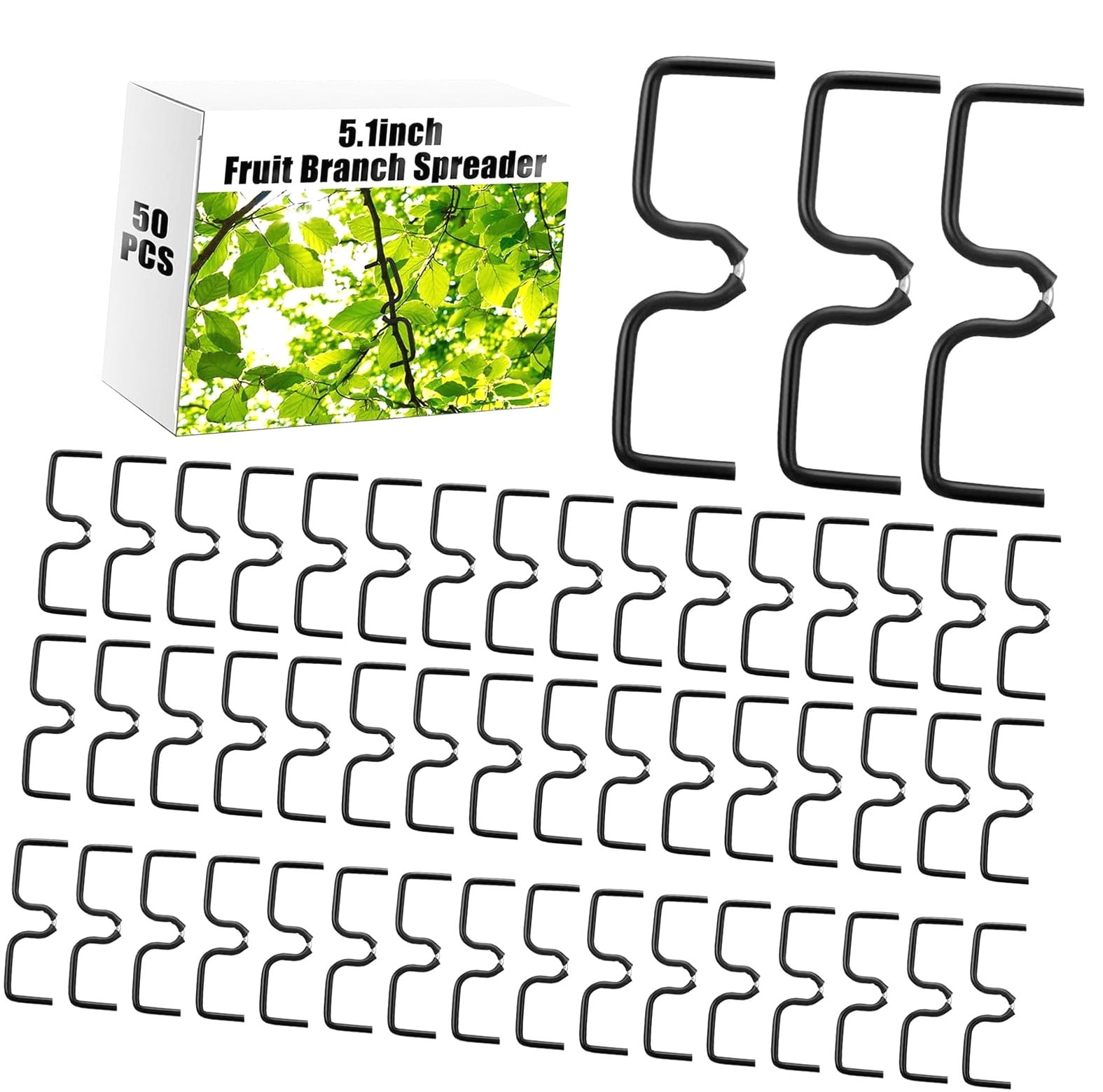 Hotbar 50 Pcs Fruit 5.1 Inch Fruit Tree Limb with Plastic Hose Wrapped ...