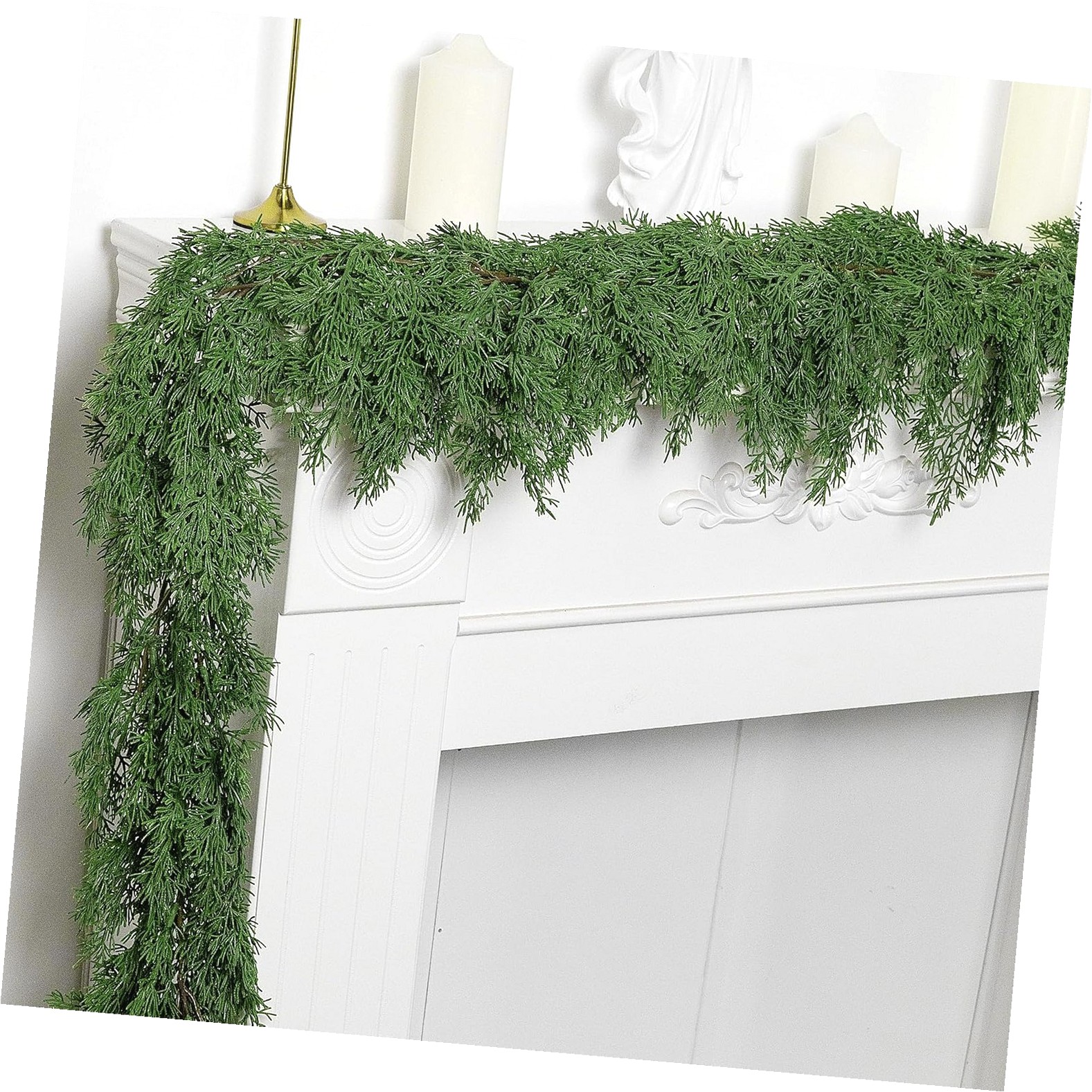 Hotbar 6 Foot Christmas Norfolk Pine Garland, Thick Pines Realistic ...