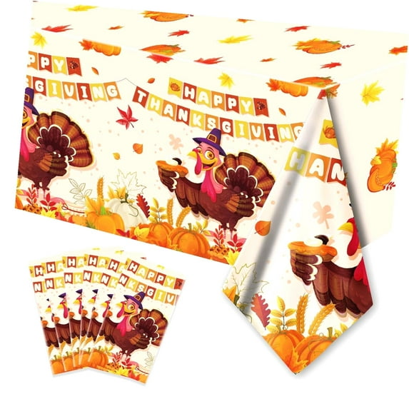 Hotbar 6 Pack Thanksgiving Fall Tablecloth 108" × 54", Fall Table Cloth ...