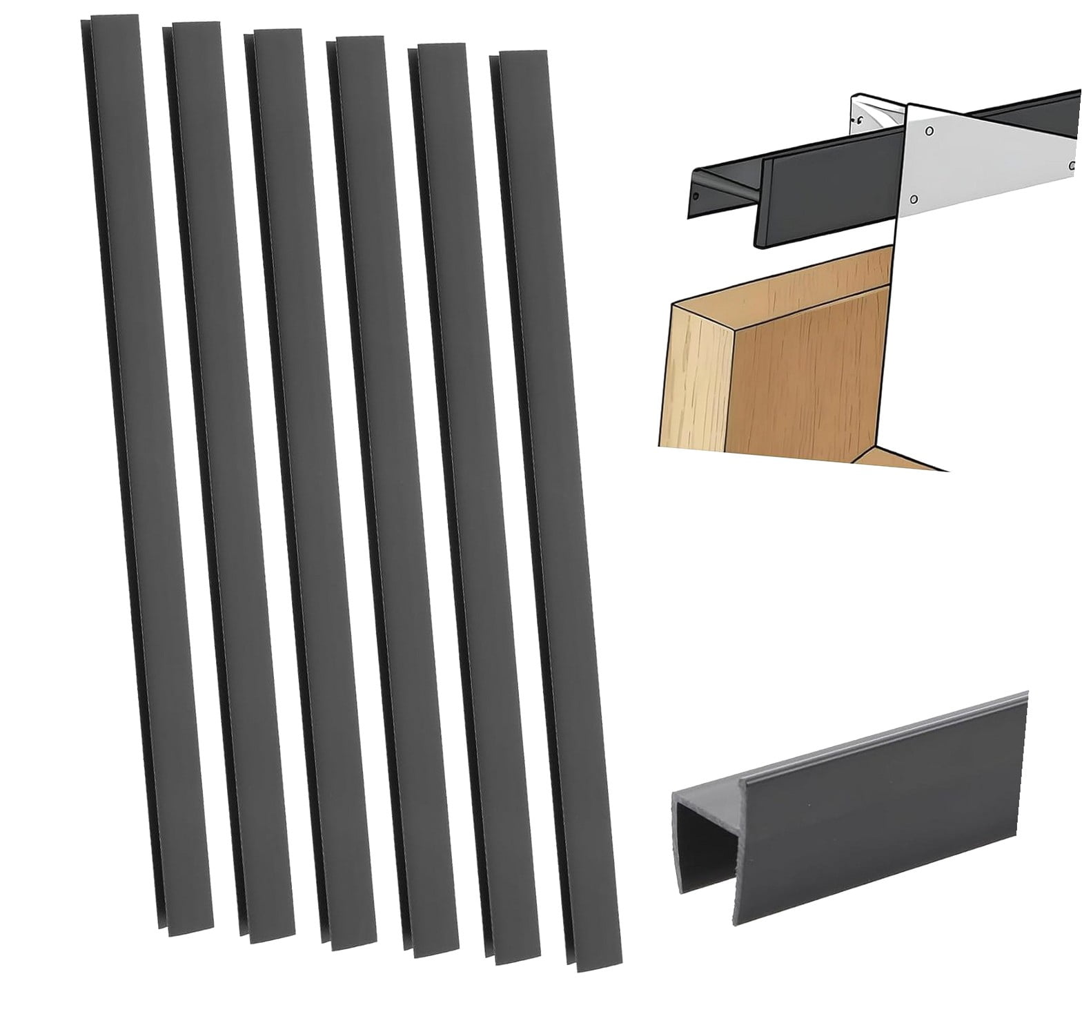 Hotbar 6 Pcs Hanging File Folders, File Rails for Letter Size Storage ...