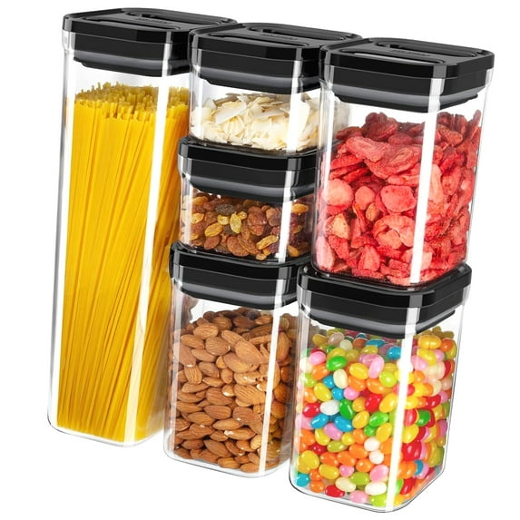 Hotbar . 6 Piece Airtight Container Set, Kitchen Pantry Organization ...