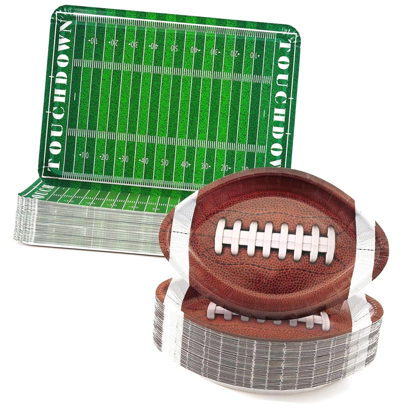 Hotbar 60-Piece Set of 14" x 10" Extra Large 3D Football Paper Plates ...