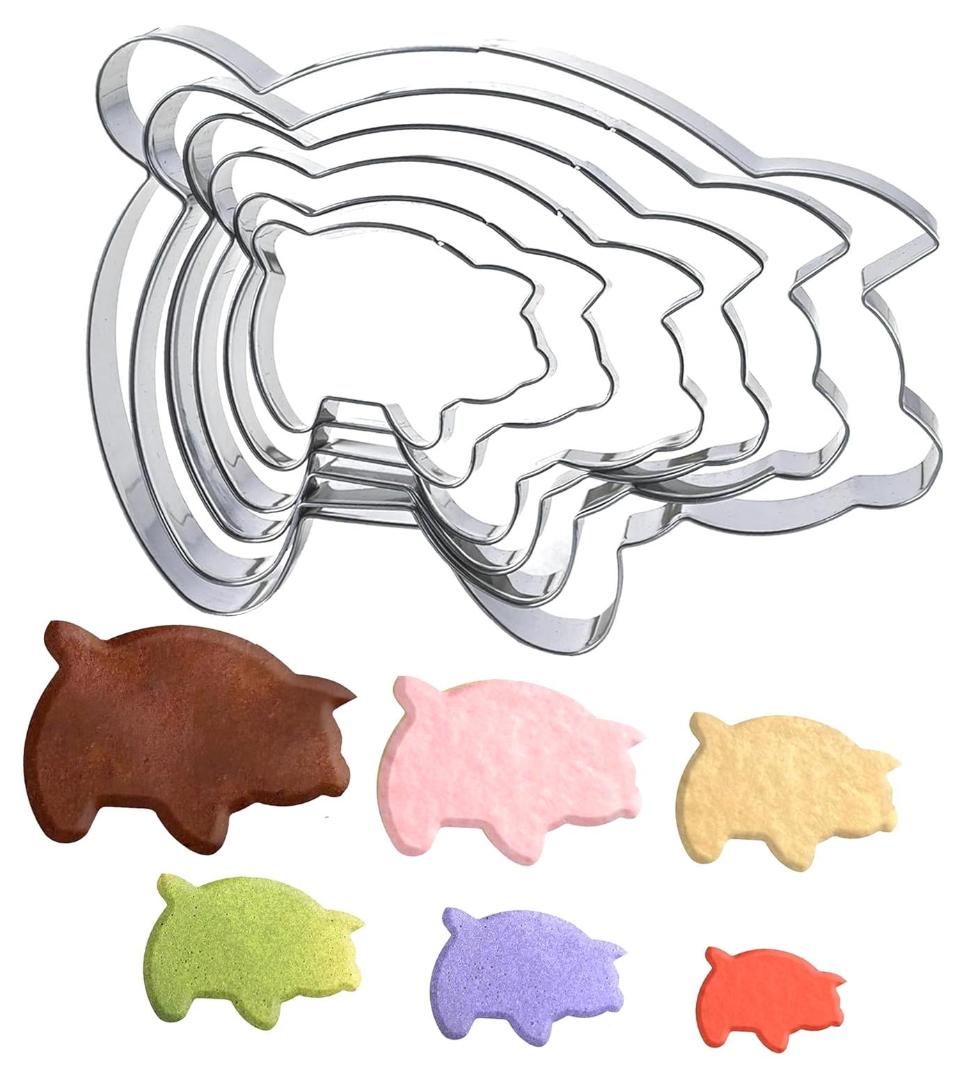 Hotbar 6PC Stainless Steel Pig Cookie Mexican - 5.5", 4.5", 4", 3.5", 2 ...