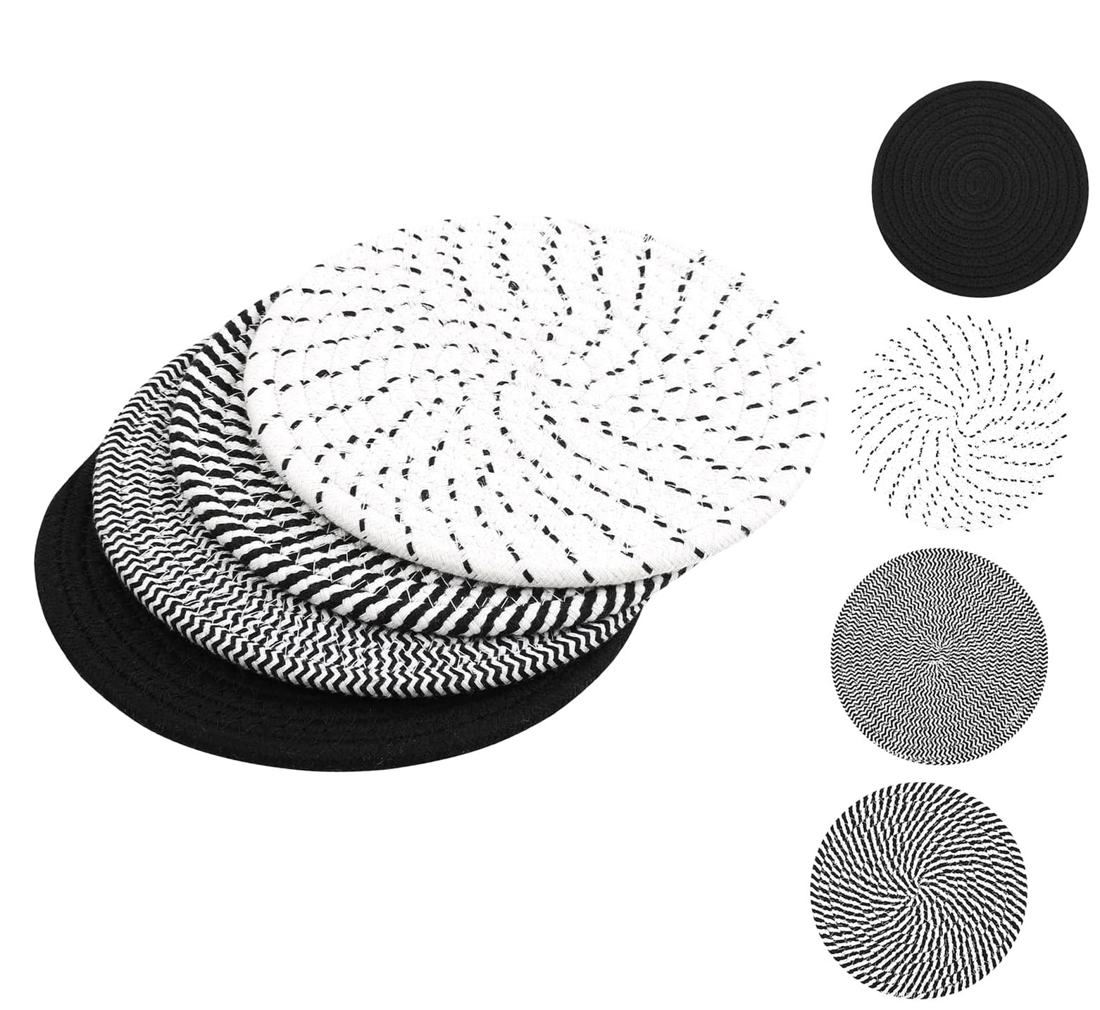 Hotbar 8 Inch Trivets for Hot Dishes, 4 -Resistant Trivet Mats for ...