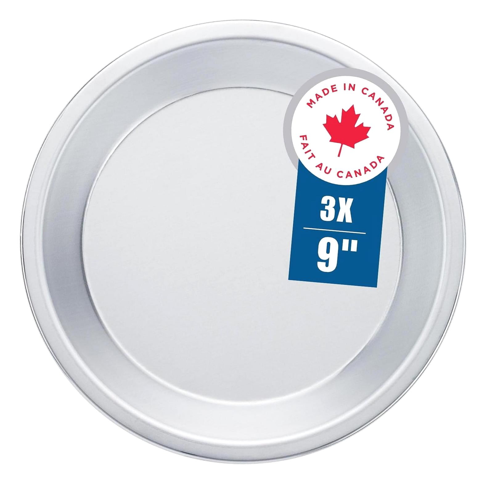 Hotbar 9 Inch Pie Pan, Set of 3, 1.25 Inch Depth, Circular Aluminum ...