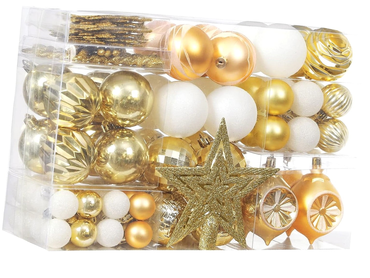 Hotbar 99-Pack Christmas Ornaments Assorted Christmas Tree Decorations ...