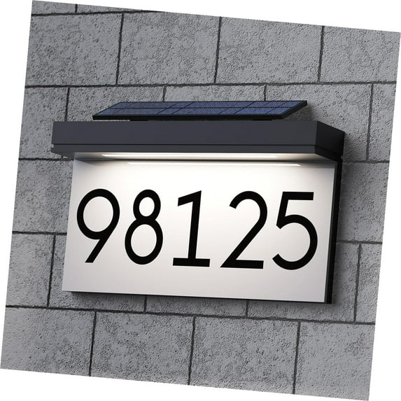 Hotbar Address Plaque For Houses Solar Powered Solar Panel 3 Lighting ...