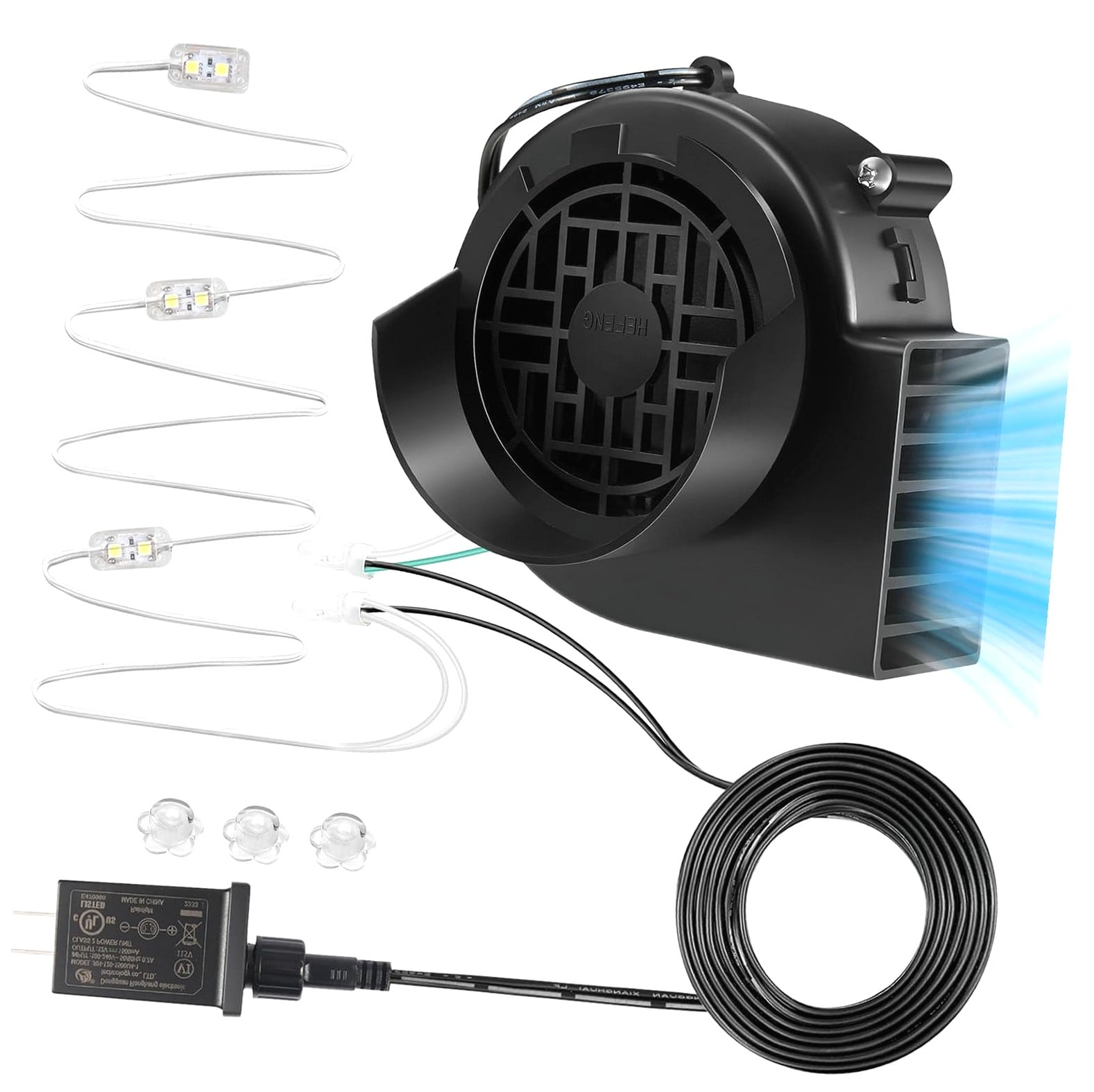 Hotbar Air Blower for Inflatables, 1.2A Fan Blower with 3 Strings, 1.5A ...