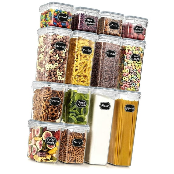 Hotbar Airtight Containers with , 14-Piece Plastic Kitchen Containers ...