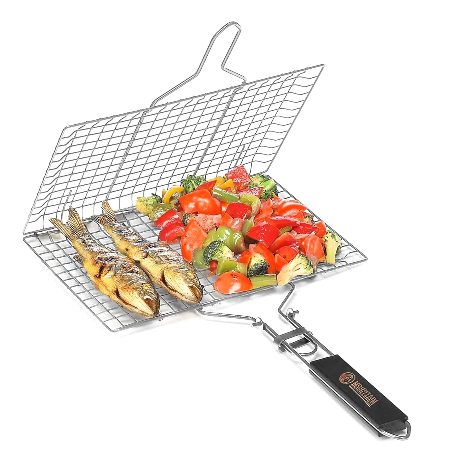 Hotbar BBQ Grill Basket - Metal Grilling Rack for , Veggies, Poultry ...