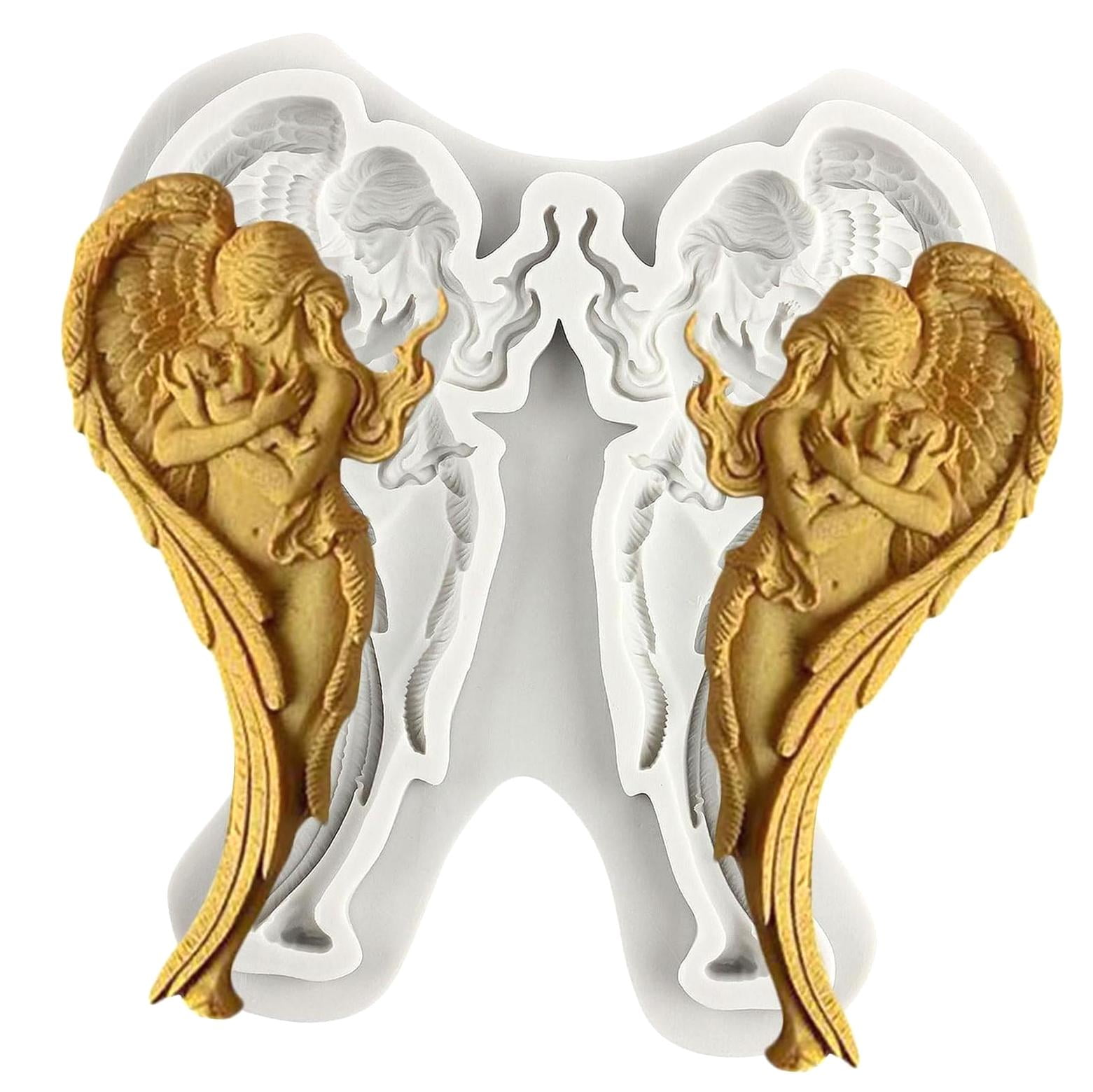 Hotbar Baroque Angel Fondant Molds Curlicues Scroll Lace Silicone Angel ...