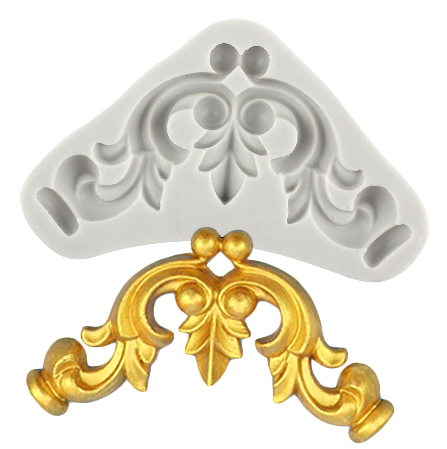Hotbar Baroque Fondant Curlicues Scroll Lace Silicone Molds Scroll ...