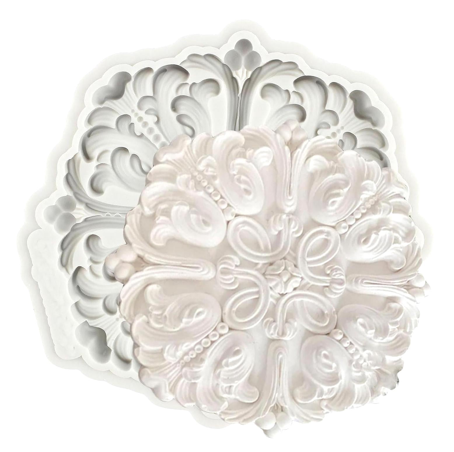 Hotbar Baroque Fondant Relief Silicone Molds Filigree Molds for Cake ...