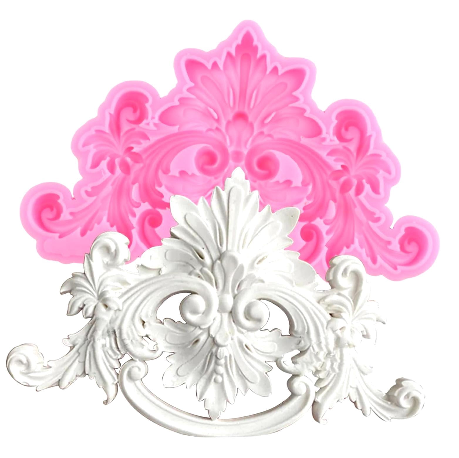 Hotbar Baroque Style Curlicues Scroll Lace Fondant Silicone Molds ...