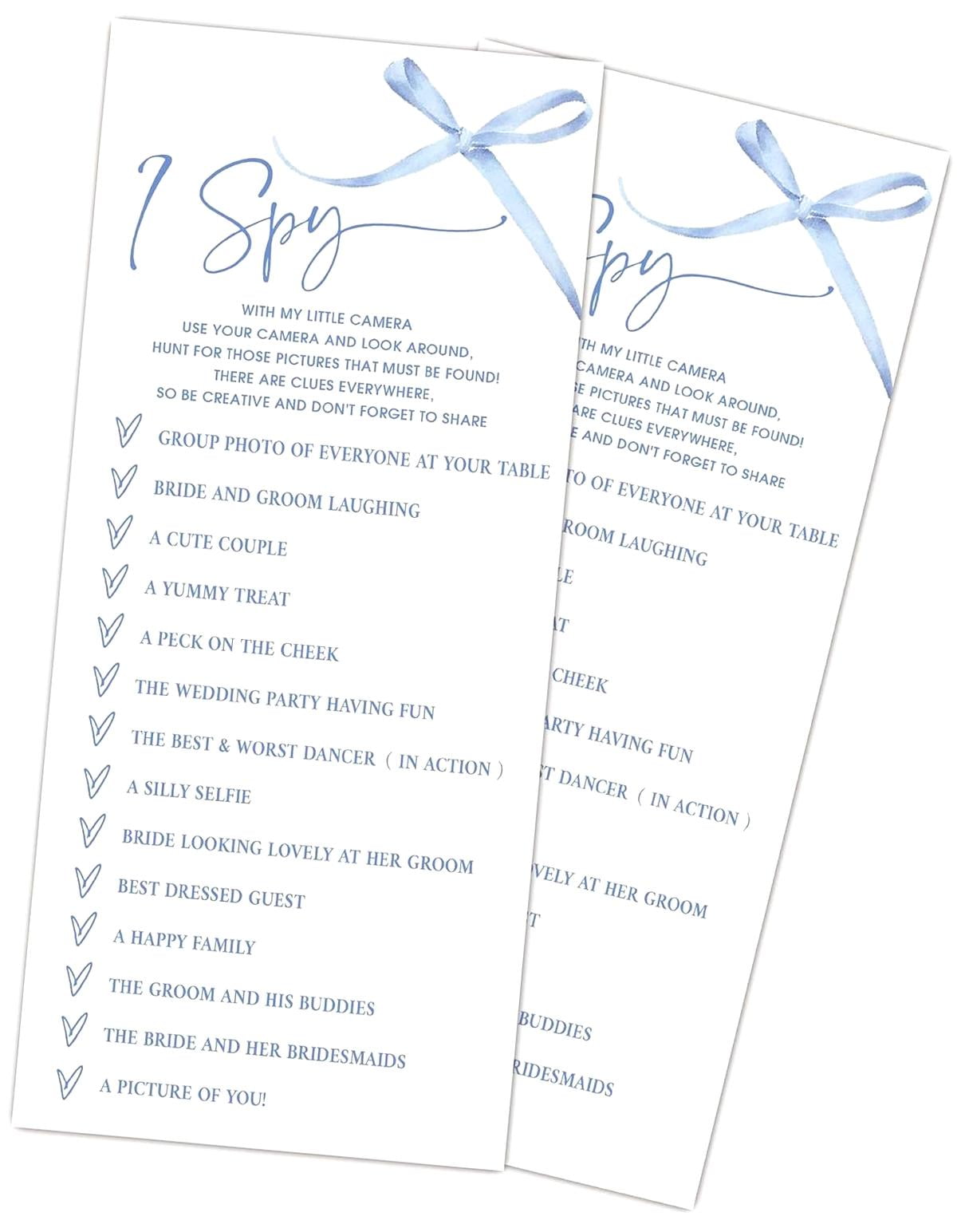 Hotbar Blue Bow Wedding Shower Games, I with My Little Camera Wedding ...