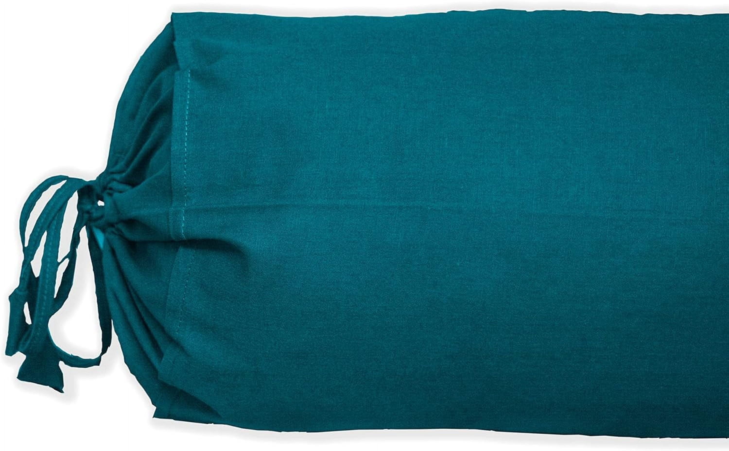 Hotbar Bolster Removable Cover Cotton (Teal Blue, 6" x 24"(15 cm x 60 ...