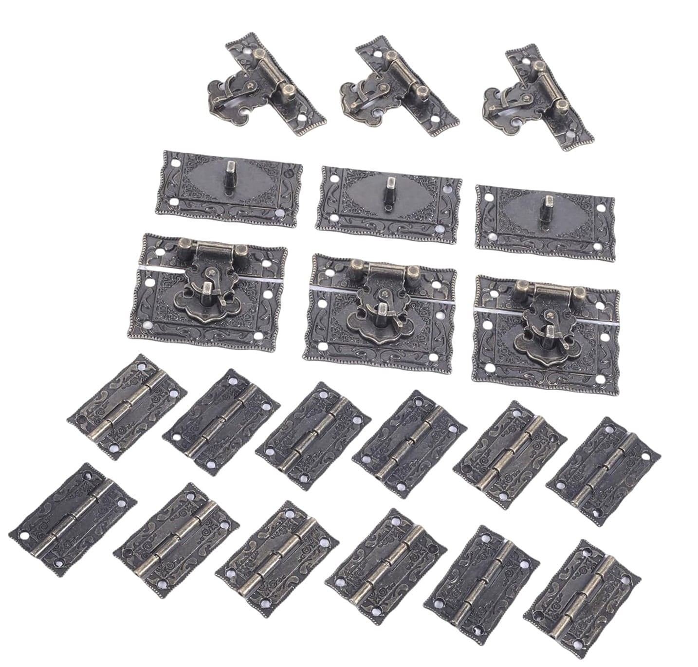 Hotbar Box Hasps Clasp and Hinges Kit for Jewelry Box Wooden Case ...