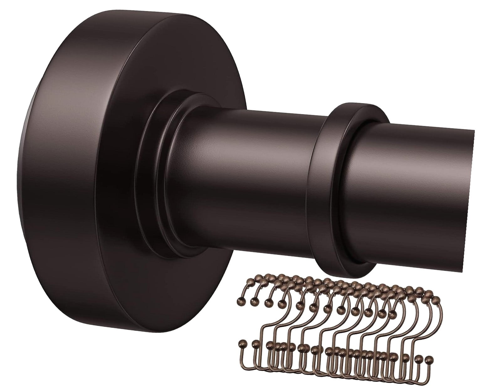Hotbar Bronze Shower Rod with 12 , 43-72 Inches, Rust Resistance ...