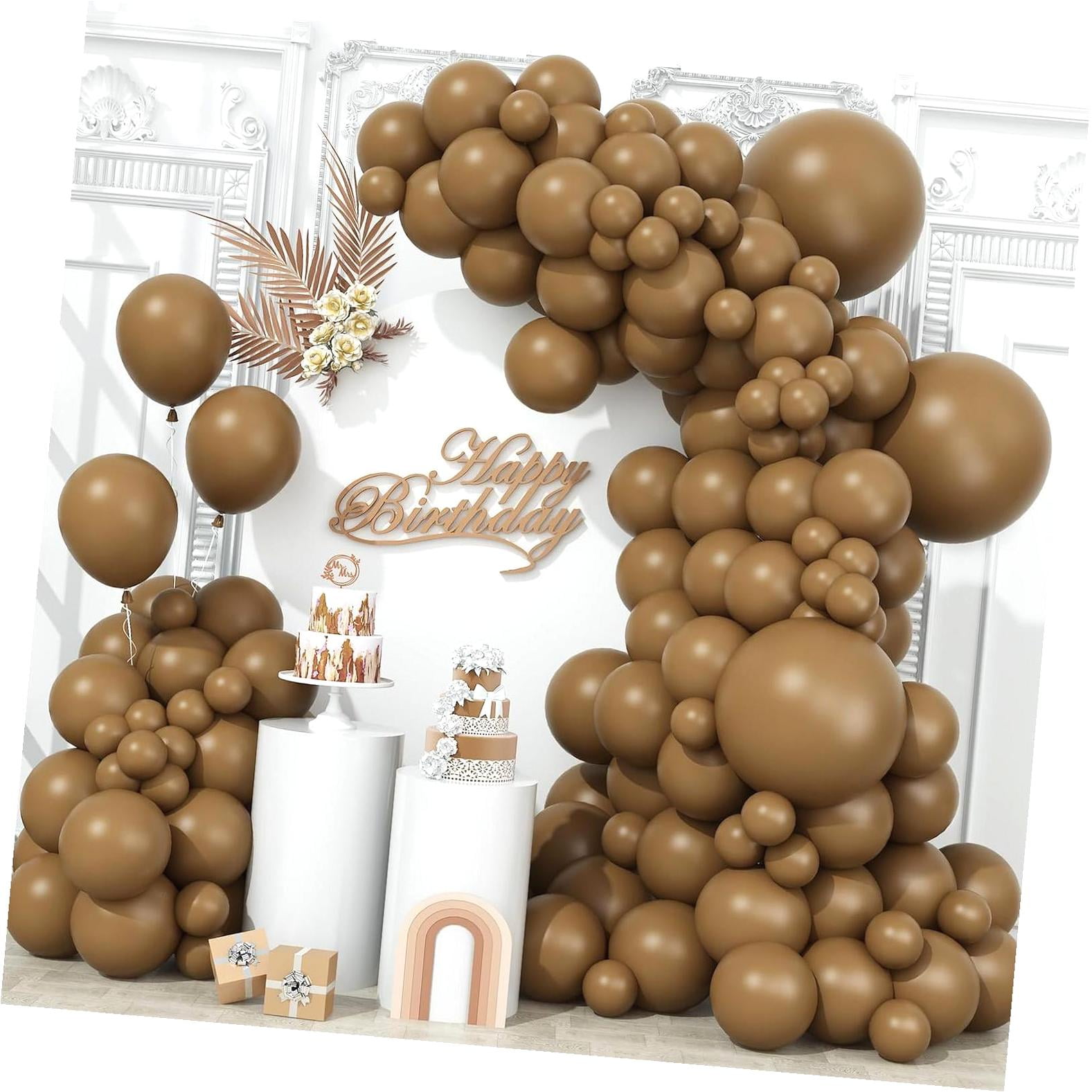 Hotbar Brown Balloons Various Sizes, 123 Count of 18 12 10 5 Inch ...
