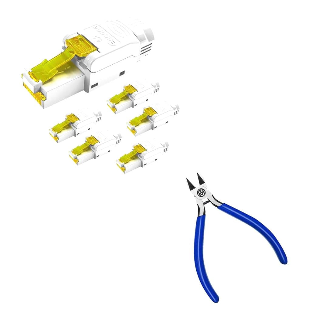 Hotbar CAT6A RJ45 Connector Tool-Free Snips Flush Cut Side - Walmart.com
