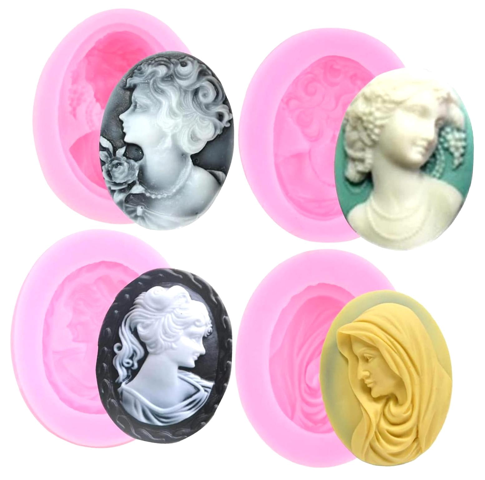 Hotbar Cameo Picture Frame Silicone Molds Set of 4, Featuring Angel ...