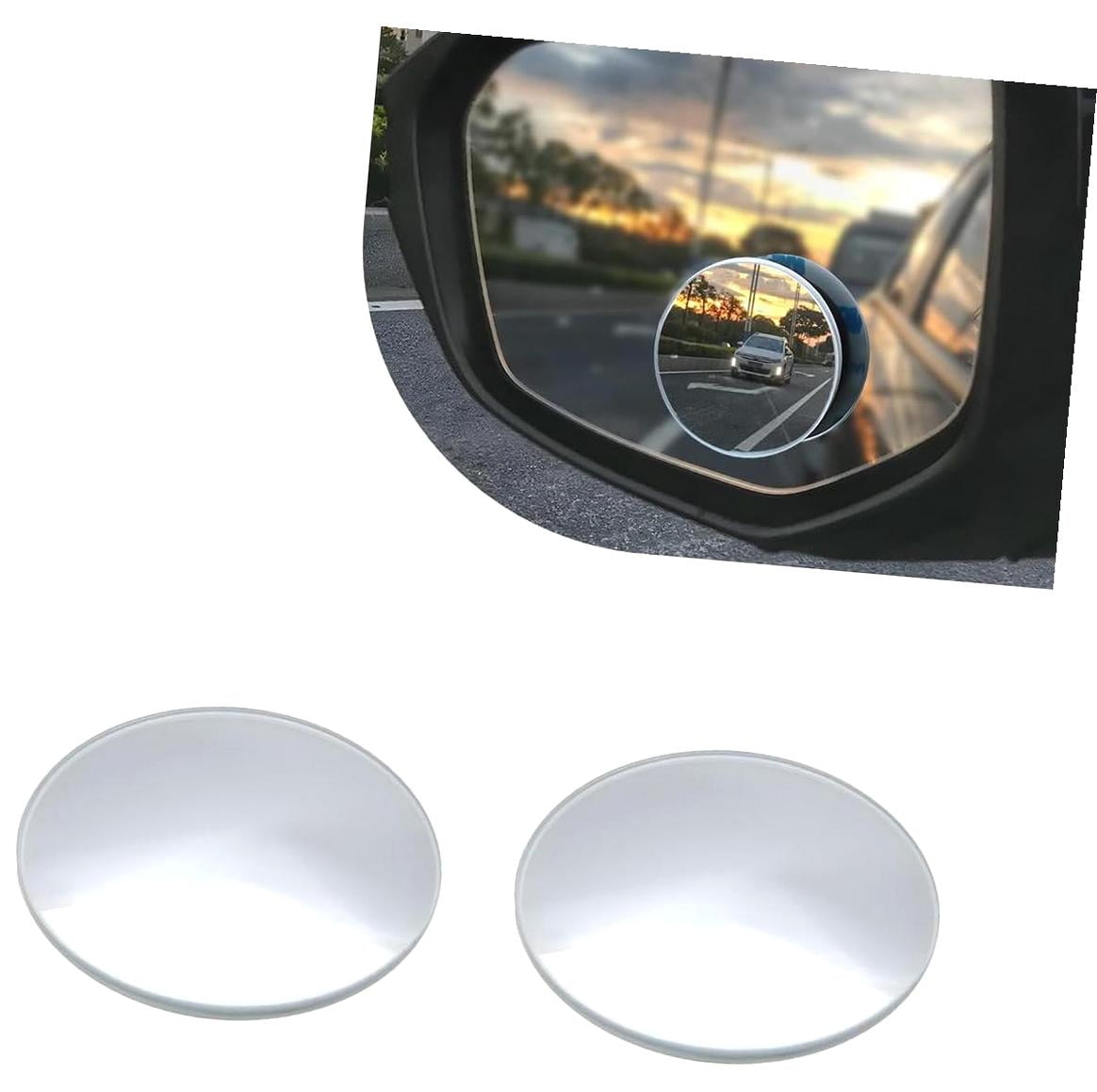 Hotbar Car Blind Mirror, Round HD Glass Adjustable Rear View Mirror ...