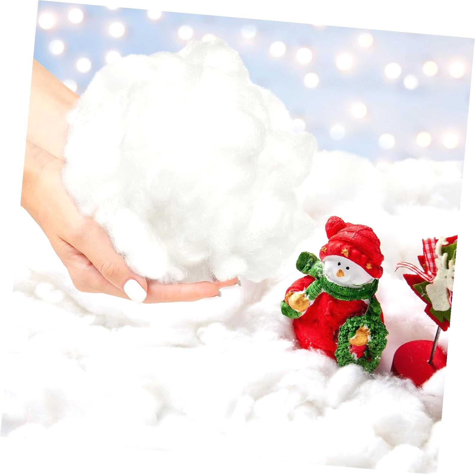 Hotbar Christmas Artificial Snow Decoration, 0.7 LB Fluffy Fake Snow ...