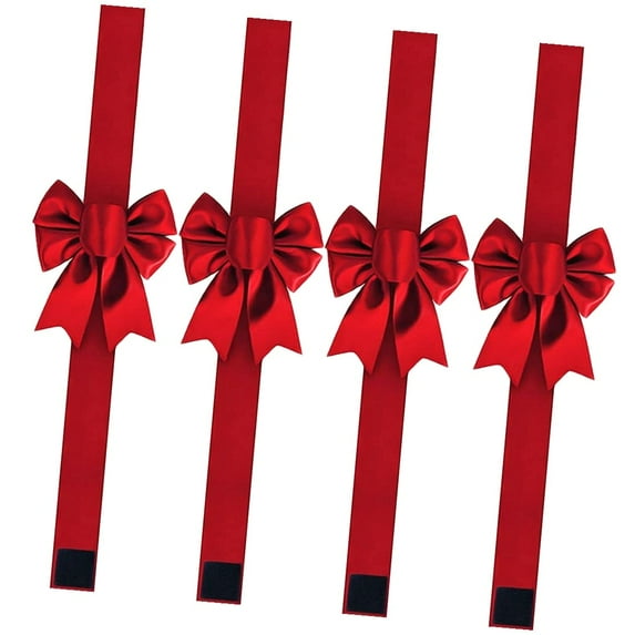 Hotbar Christmas Cabinet Bows Festive Ribbons Large Christmas Door Party Decorations, Red ...