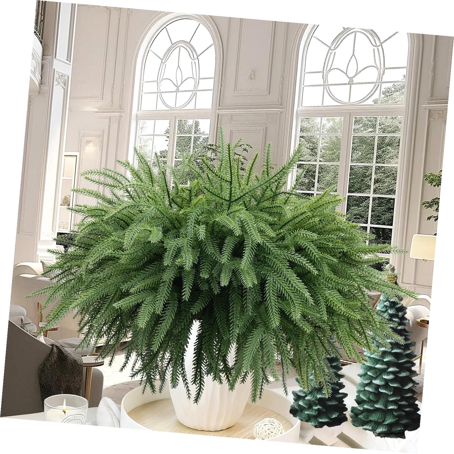 Hotbar Christmas Norfolk Pine Branches 18 Inch Realistic Artificial ...