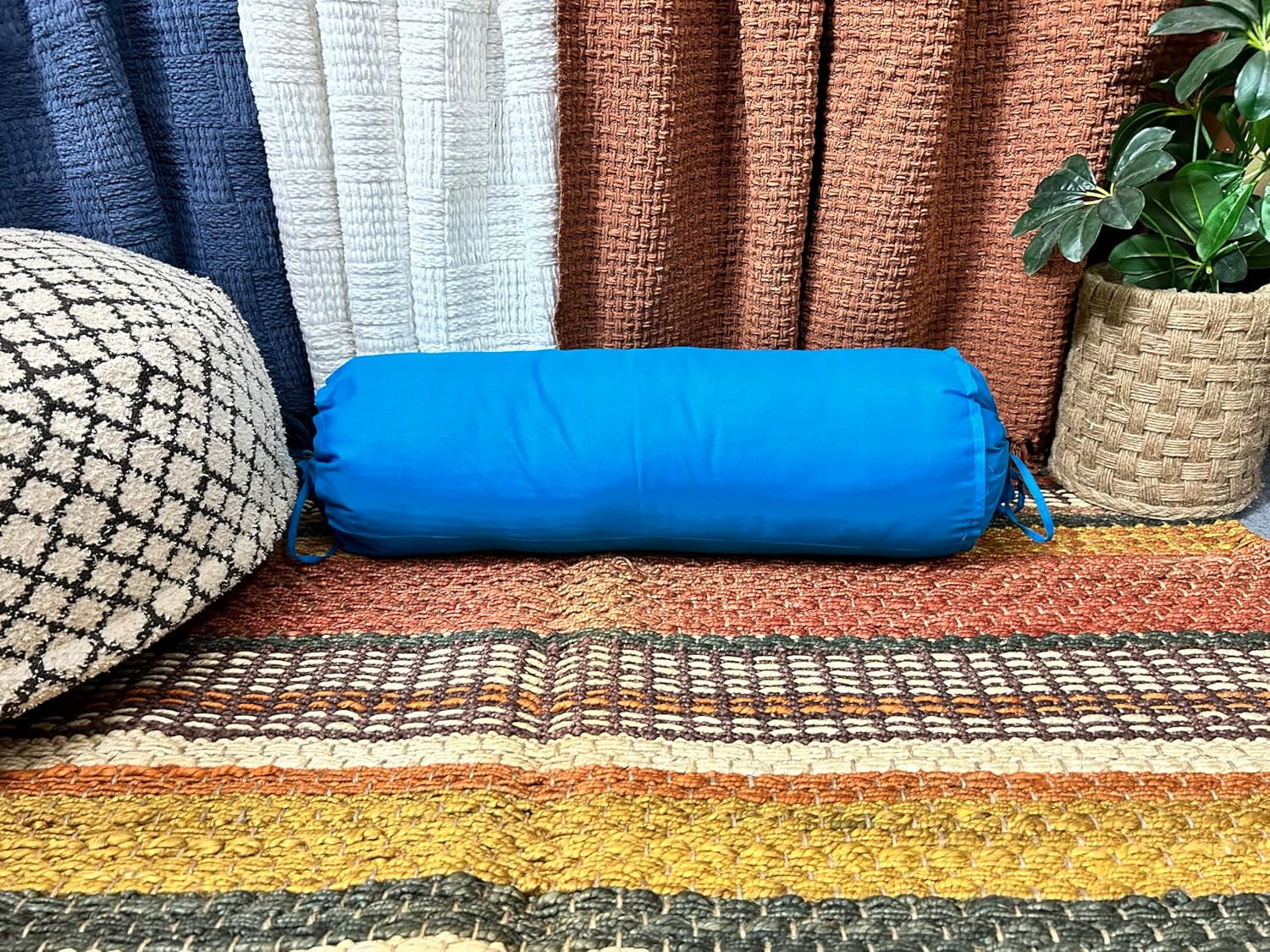 Hotbar Cotton 240TC - Bolster Cover Full Round Removable Cover for Neck ...