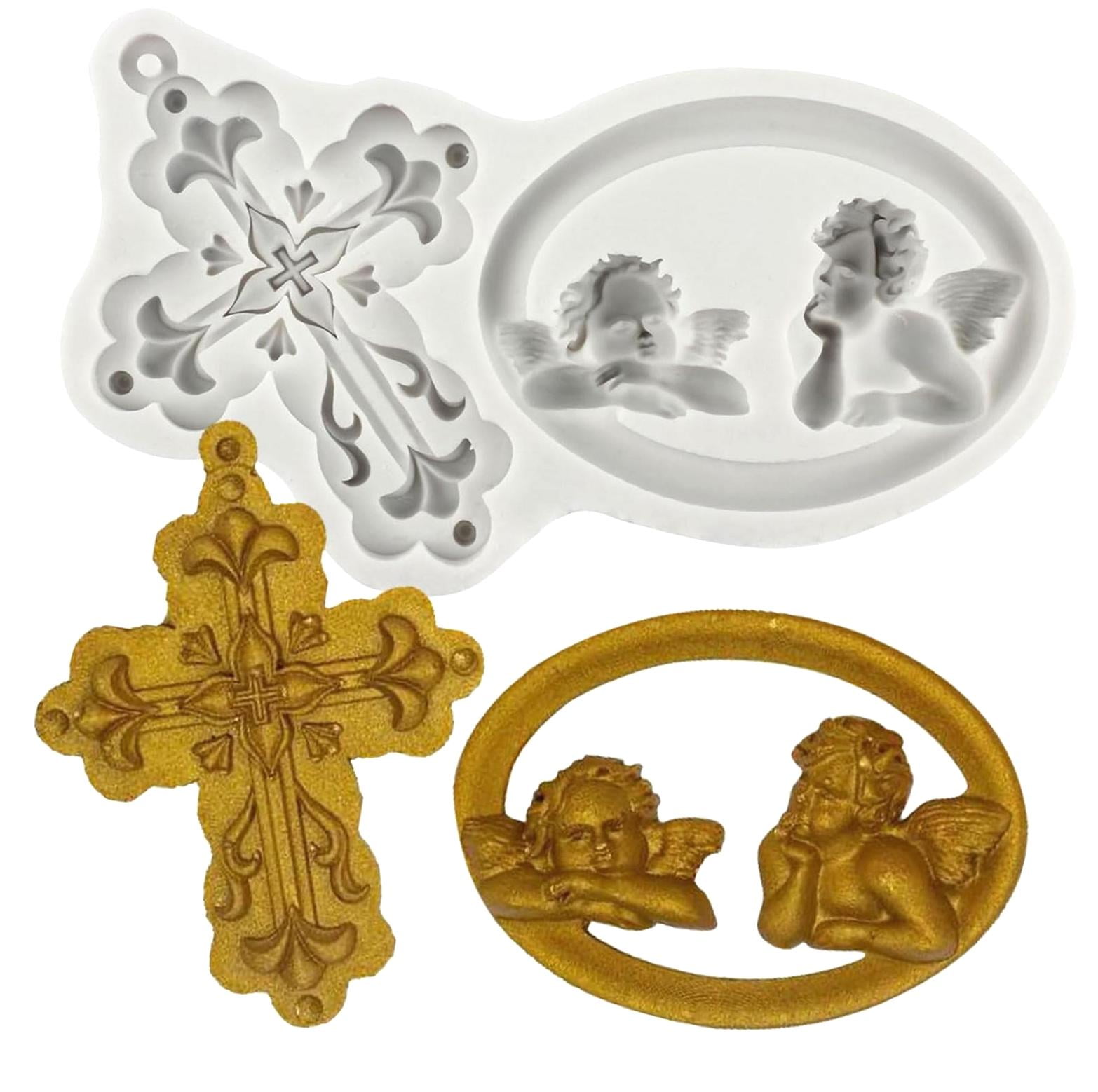 Hotbar Cross Cake Cross Fondant Baptism Cake Decorations Cross Silicone ...