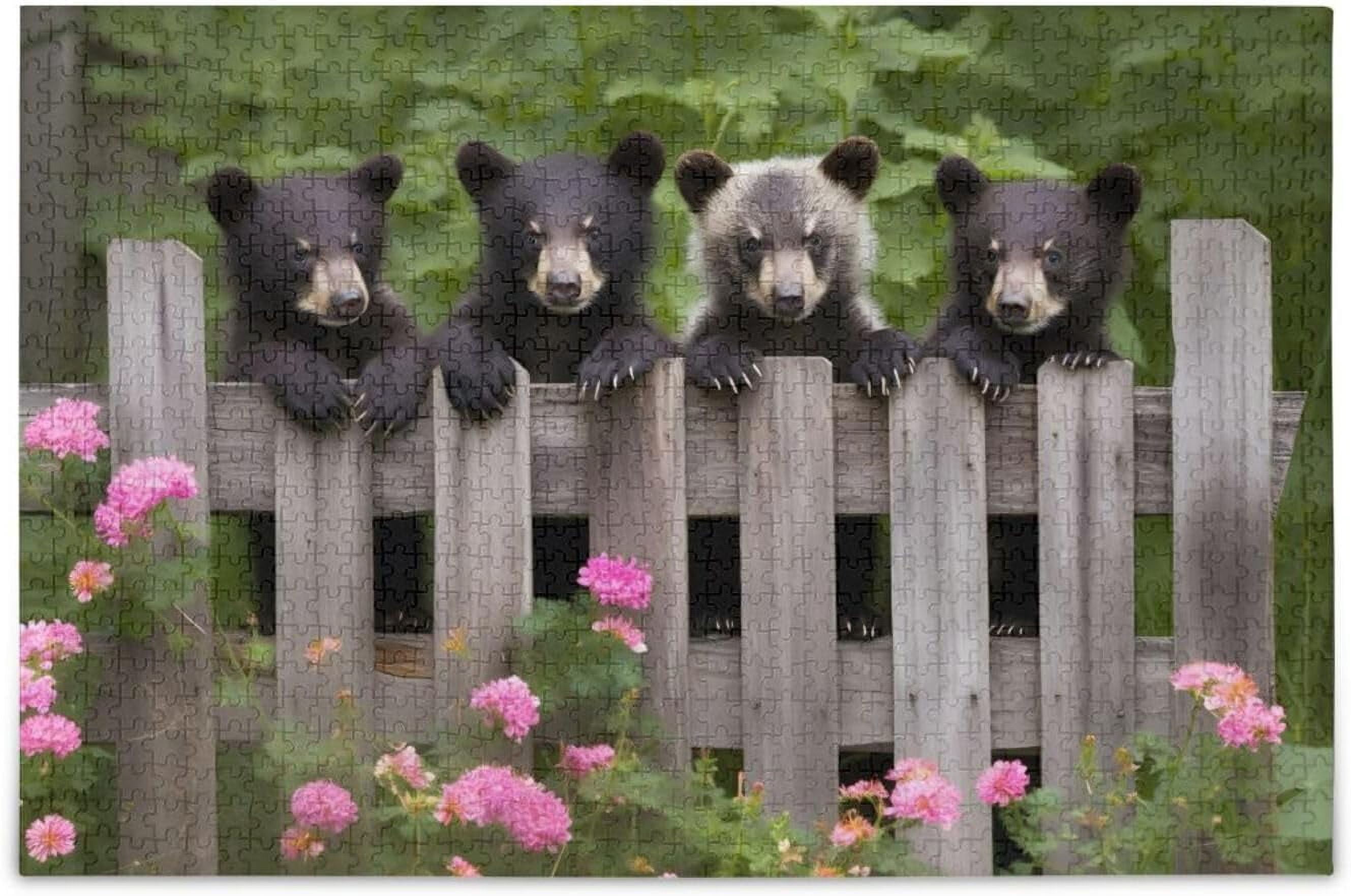 Hotbar Cub Bear Fence Jigsaw Puzzle 1000 Pieces, Zigsaw Puzzles with ...