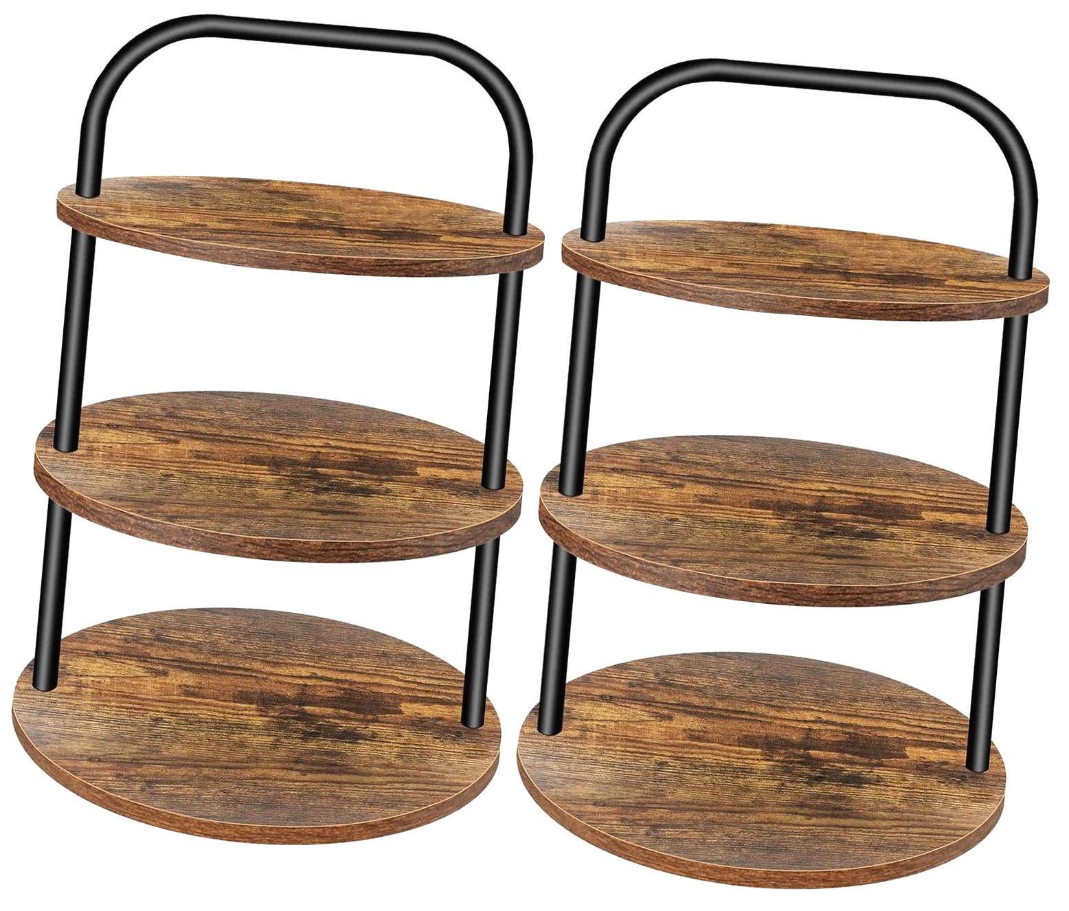Hotbar Cupcake Stand, Wooden Cupcake Stand for 100 Cupcakes, 3 Tier ...