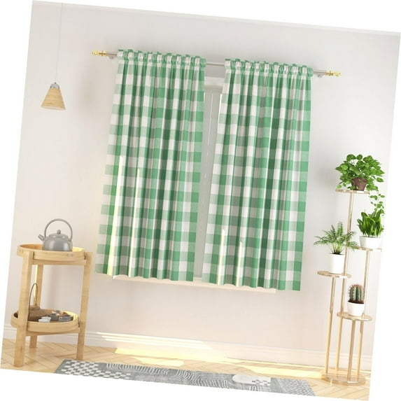 Hotbar Curtains 54 inches Length Basement and White Gingham Kitchen ...