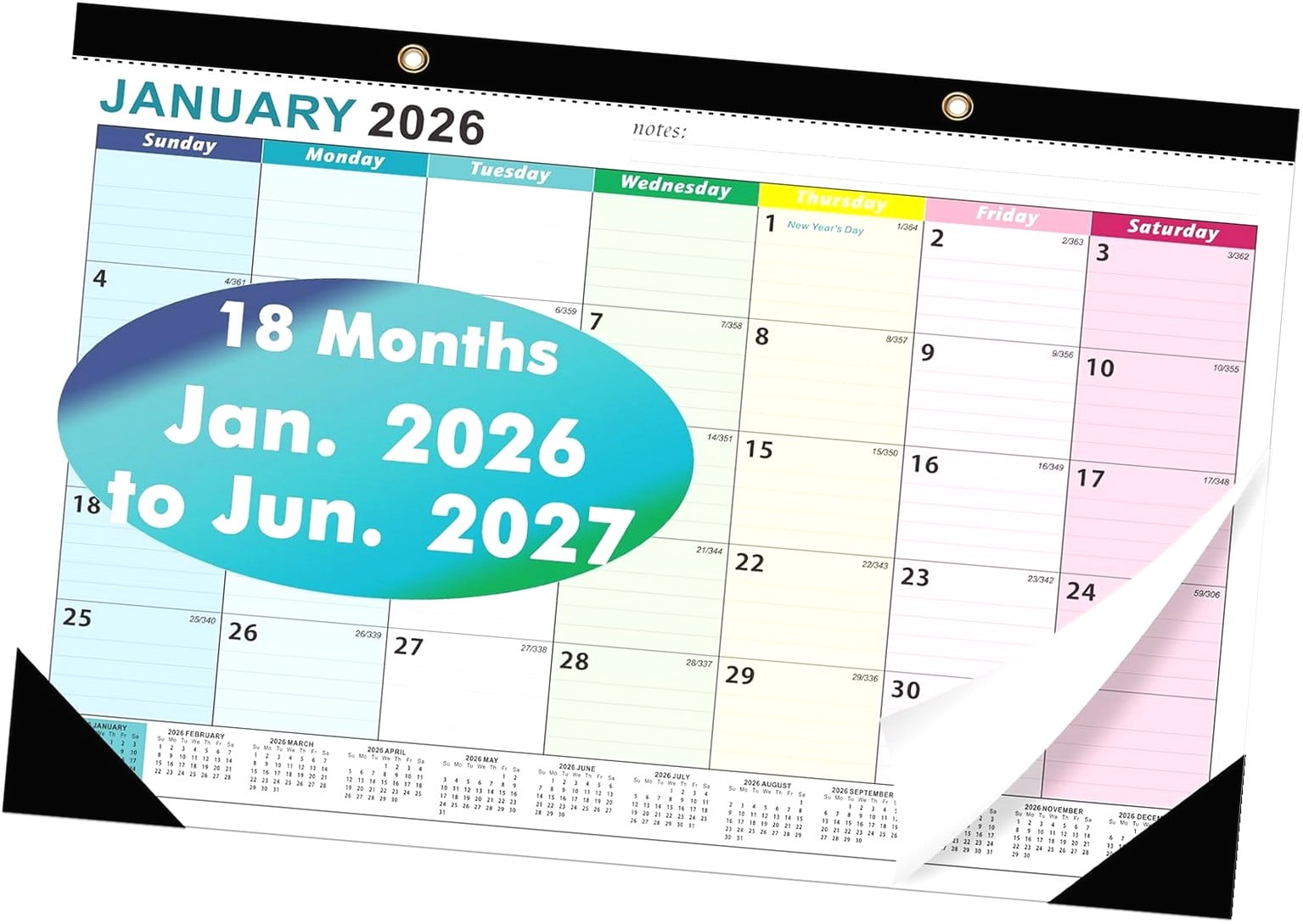 Hotbar Desk Calendar 2026-2027 Calendar Wall Calendars 2026-2027-18 ...